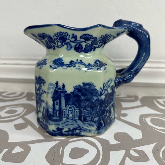 Vintage | Other | Victoria Ware Flow Blue Ironstone Pitcher 6 Tall Jug ...